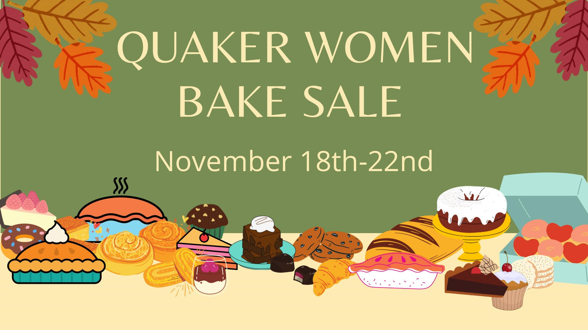 Quaker Women Bake Sale | Deep River Friends